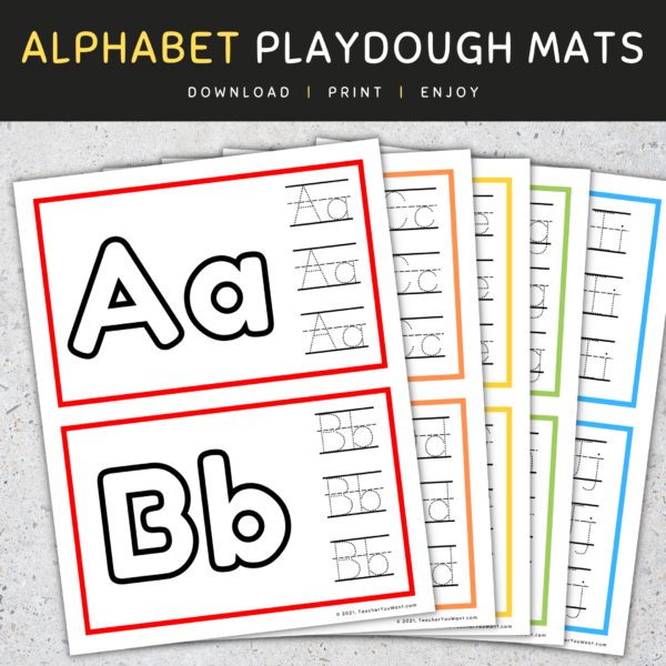 Alphabet Playdough Mats: Alphabet Writing Practice & Activities, NO ...