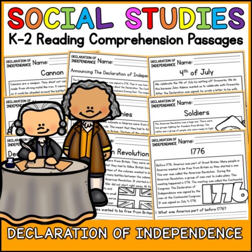 Declaration of Independence Social Studies Reading Comprehension ...