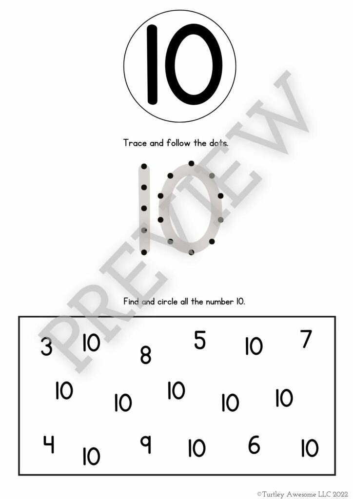 Printable Dot-To-Dot Numbers 0-10 | Made By Teachers