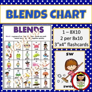 Blends Chart - Beginning Blends for 1st & 2nd Grades - BONUS: memory ...