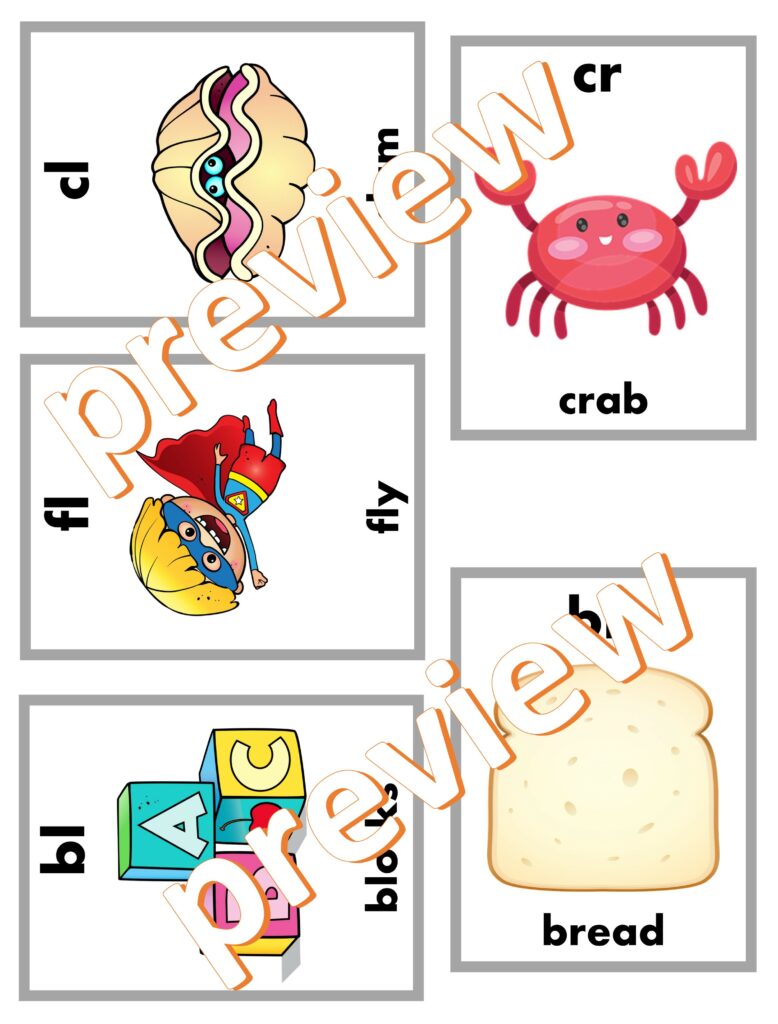 Blends Chart - Beginning Blends for 1st & 2nd Grades - BONUS: memory ...