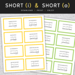 CVC Words Tracing Flashcards: Short Vowels (A E I O U), CVC Words List ...