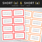 CCVCC Words Tracing Flashcards: Short Vowels (A E I O U), CCVCC Words ...