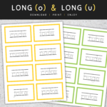 CVCe Words Tracing Flashcards: Long Vowels (A I O U), CVCe Words List ...