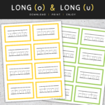 CCVCe Words Tracing Flashcards: Long Vowels (A I O U), CCVCe Words List ...
