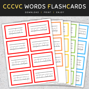 CVC Words Flash Cards: Short Vowels (A E I O U), CVC Words List, [SET 1 ...