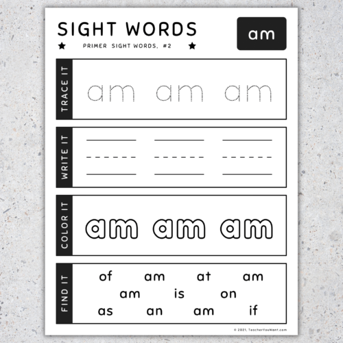 Sight Words Bundle: Pre-Primer and Primer, High Frequency Words, [SET 5 ...