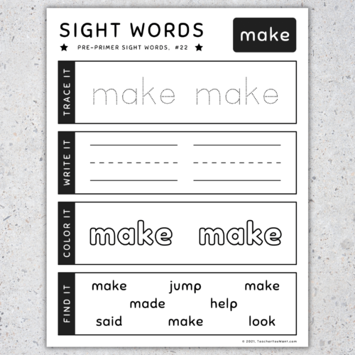Sight Words Bundle: Pre-Primer and Primer, High Frequency Words, [SET 5 ...