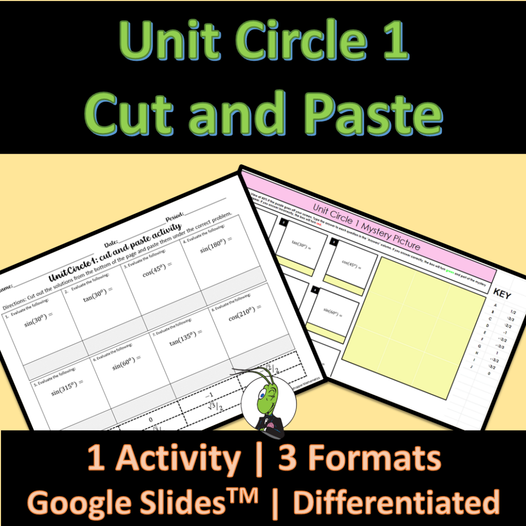 Unit Circle Cut and Paste Activity | Mystery Picture | Digital - Made ...