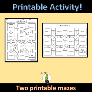 Unit Circle Maze Activity | Google and Printable | Digital - Made By ...