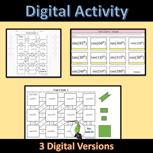 Unit Circle Maze Activity | Google and Printable | Digital - Made By ...