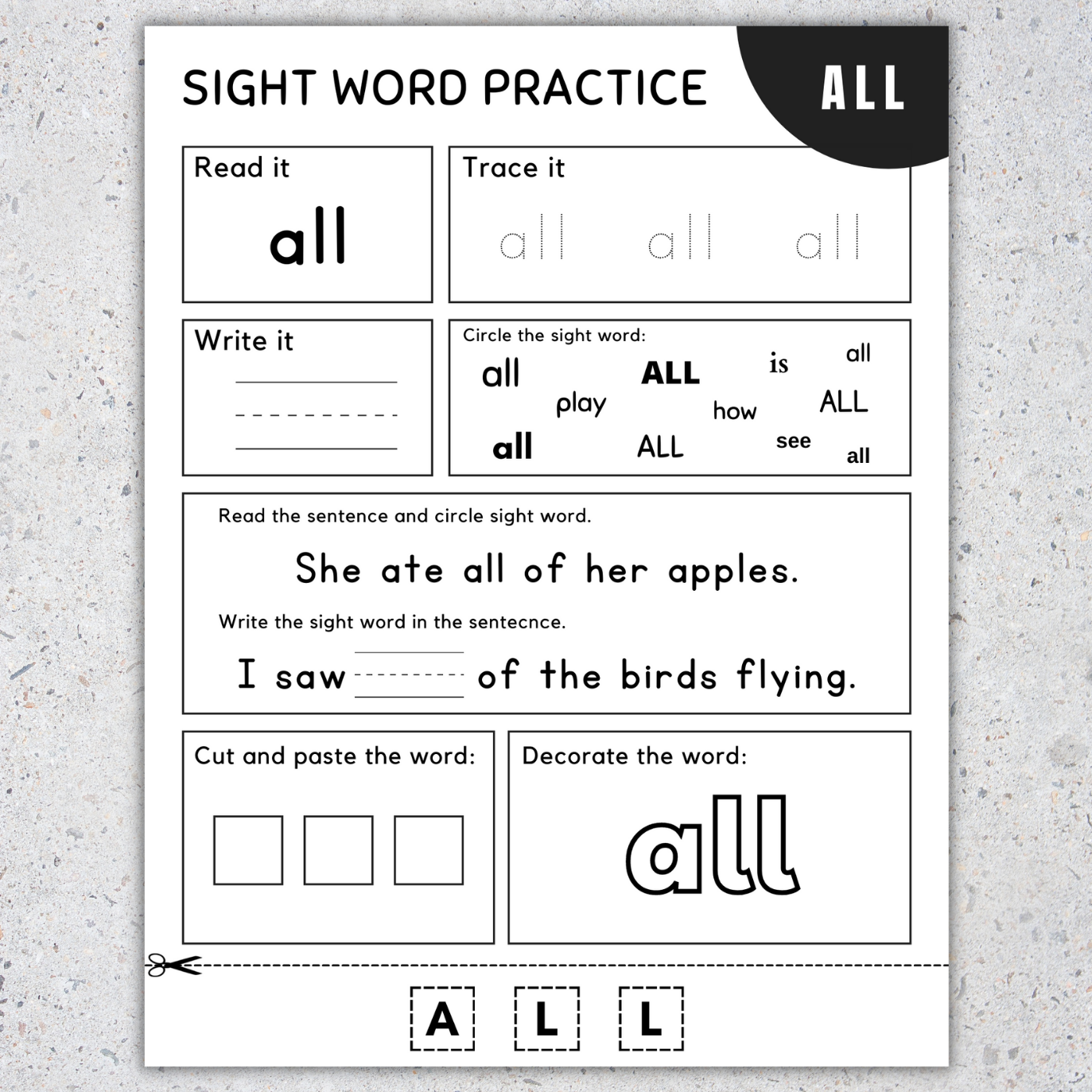 Sight Words Bundle: Pre-primer & Primer Sight Words Activities, [SET 1 ...