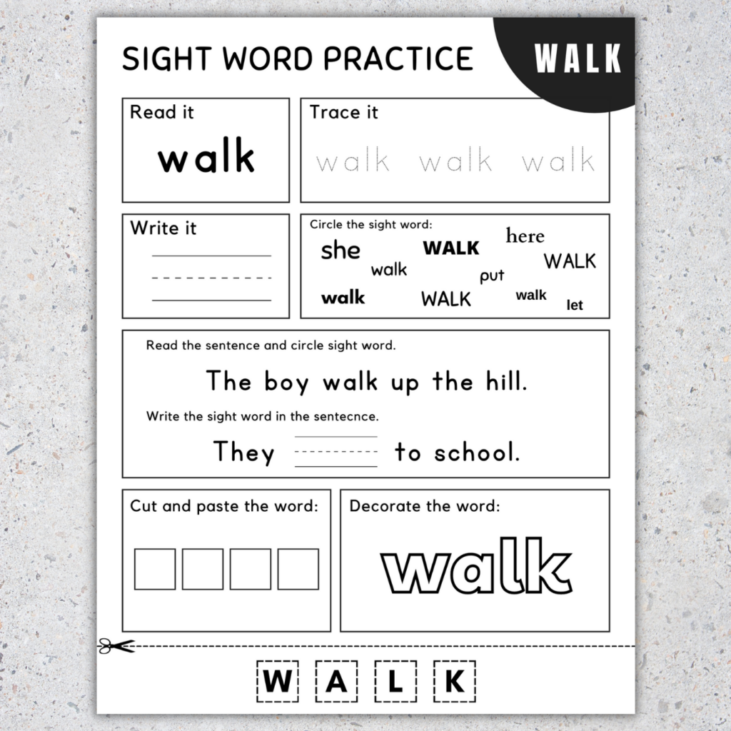 Sight Words Bundle: Pre-primer, Primer, & 1st Grade Worksheets, [SET 1 ...