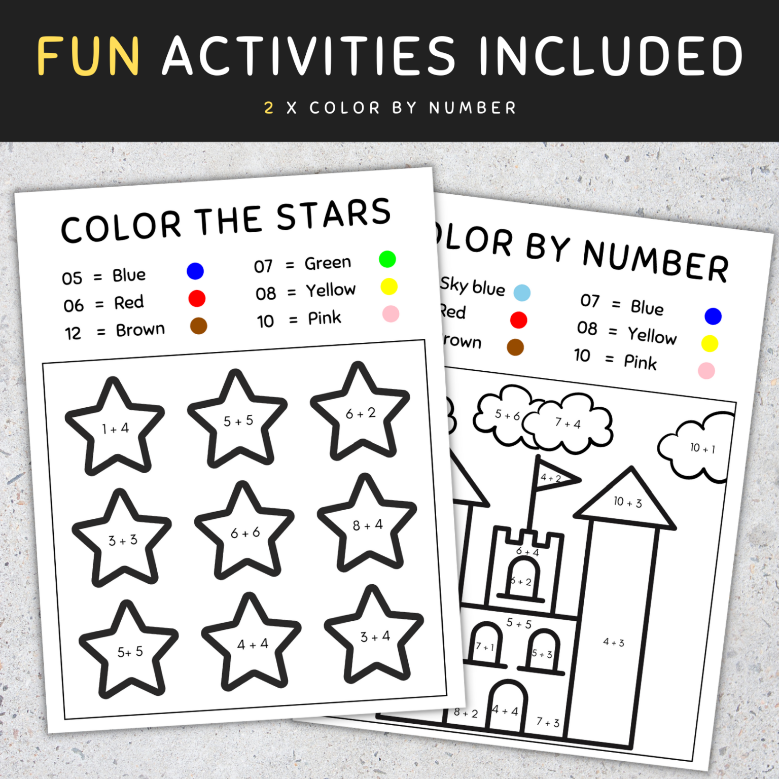 Pre-K Math Centers: NO PREP, Math Addition Worksheets, Fun Math ...