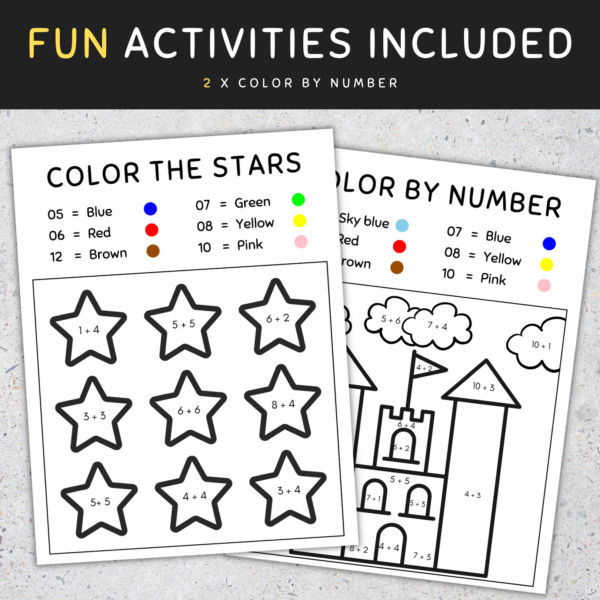 Pre-K Math Centers: NO PREP, Math Addition Worksheets, Fun Math ...