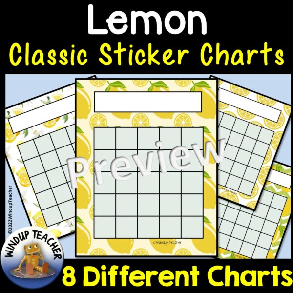 Lemon Classic Sticker Charts - Made By Teachers