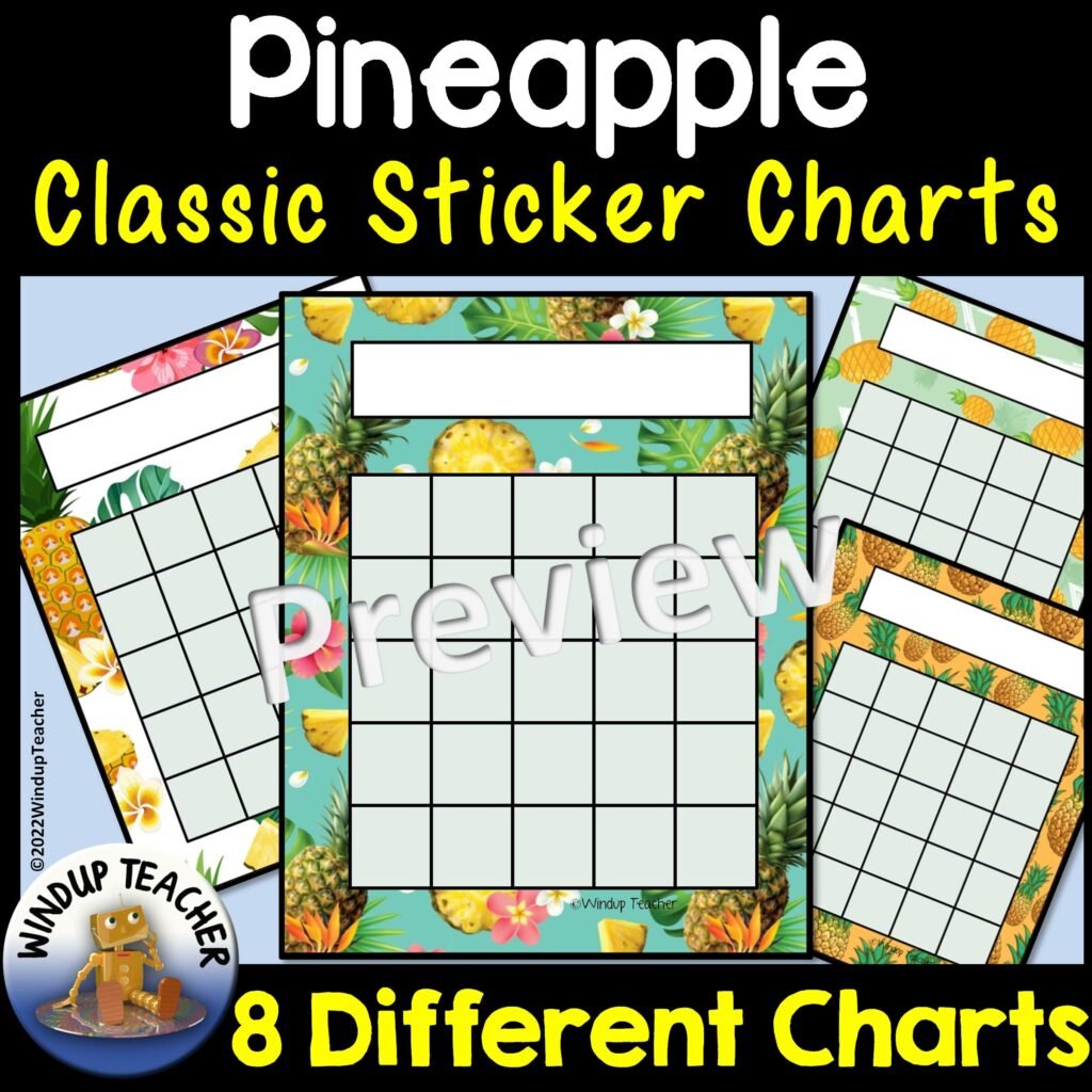 Pineapple Classic Sticker Charts - Made By Teachers
