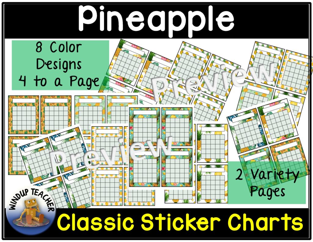 Pineapple Classic Sticker Charts | Made By Teachers