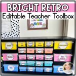 Teacher Toolbox Labels Editable Retro Rainbow Classroom Decor - Made By ...
