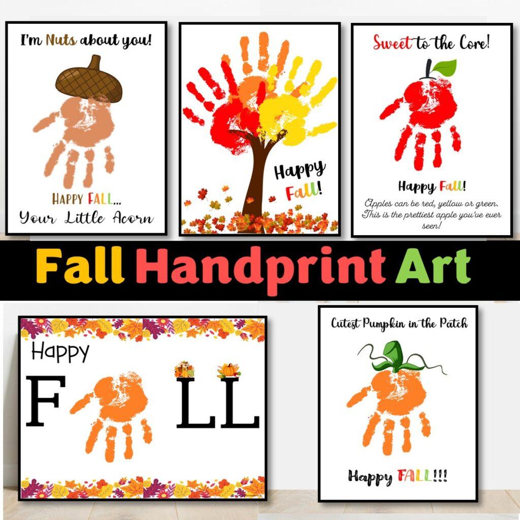 Fall Handprint Keepsake Art, Fall Greeting Card, Fall Craft Activities ...