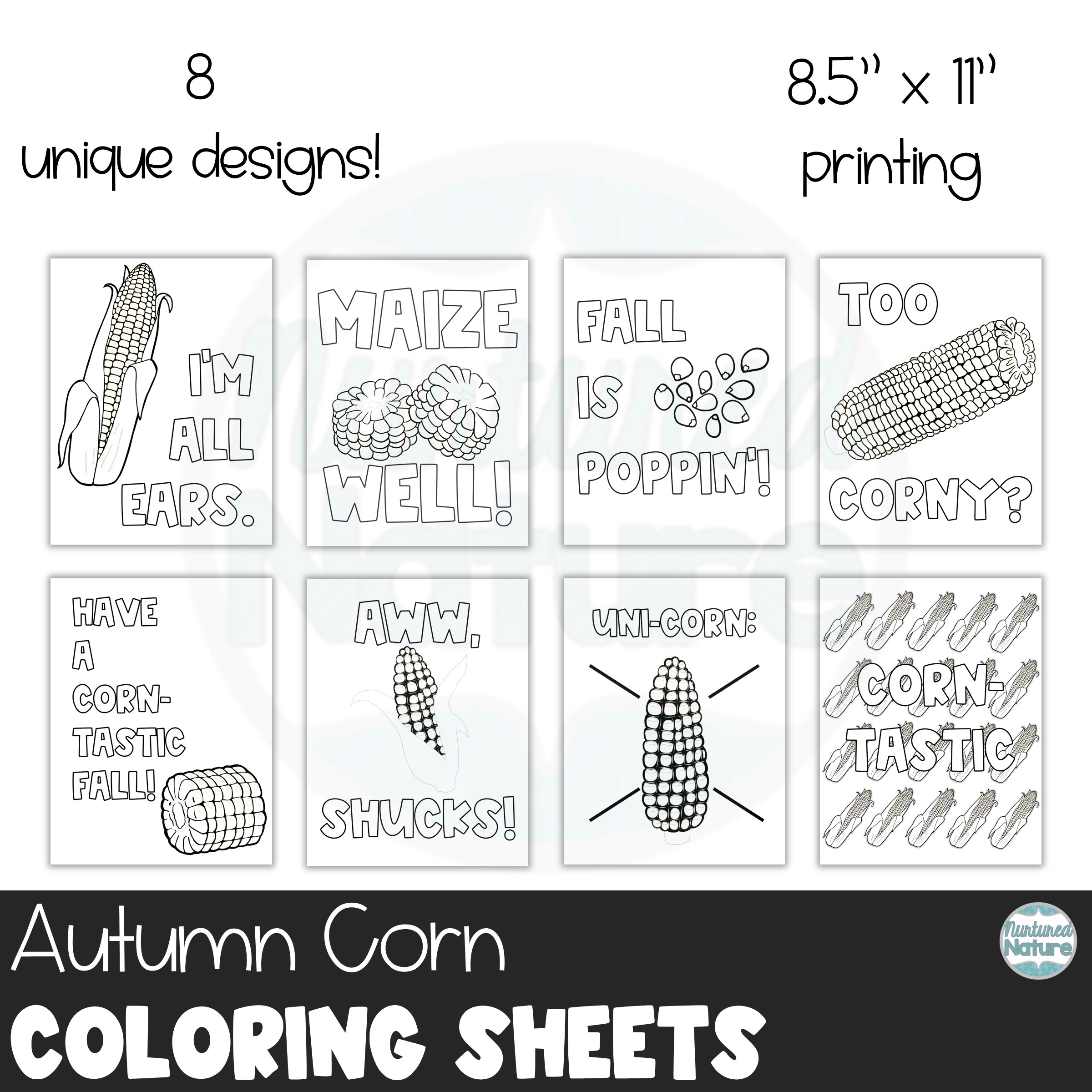Corn Puns Fall Coloring Sheets | Made By Teachers