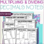 5th Grade Multiplying & Dividing Decimals and Word Problems Guided Math ...