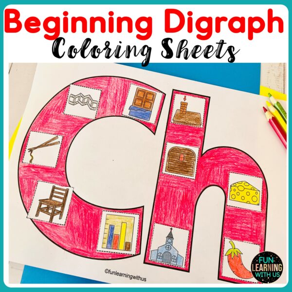 Beginning & Ending Digraph Coloring Sheets Bundle | Centers & Morning ...