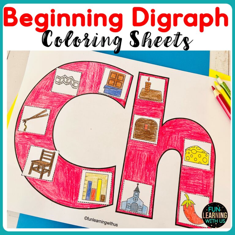 Beginning & Ending Digraph Coloring Sheets Bundle | Centers & Morning ...