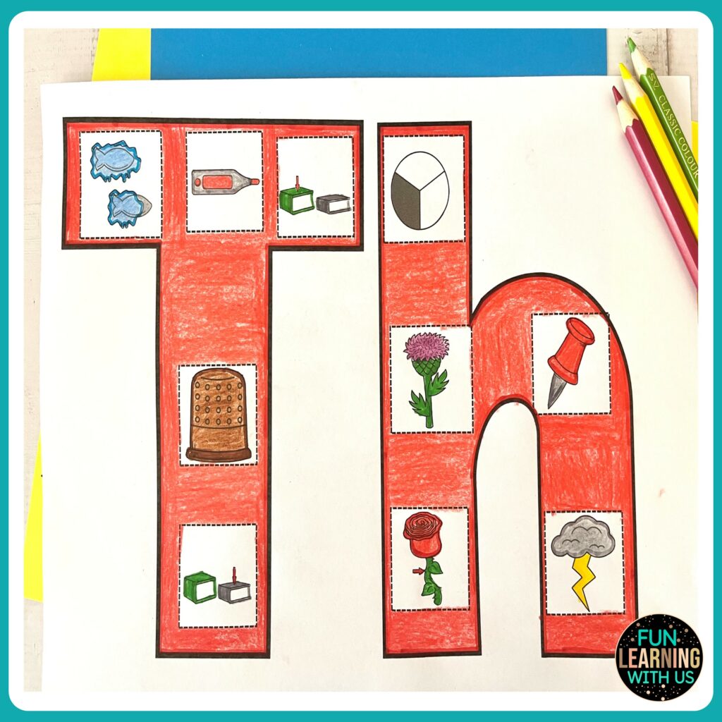 Beginning Digraph Coloring Sheets | Kindergarten Literacy Center ...