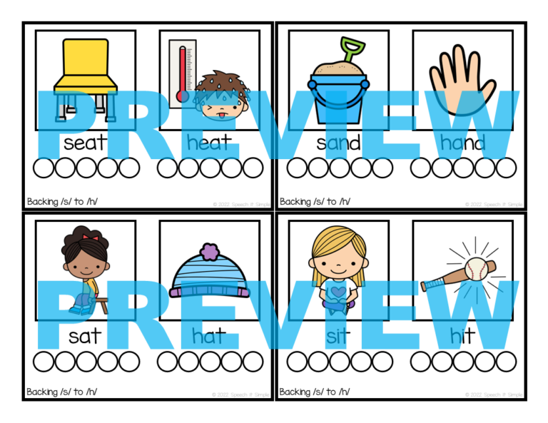 Minimal Pairs Task Cards - Backing - Phonology - Cycles - Speech ...