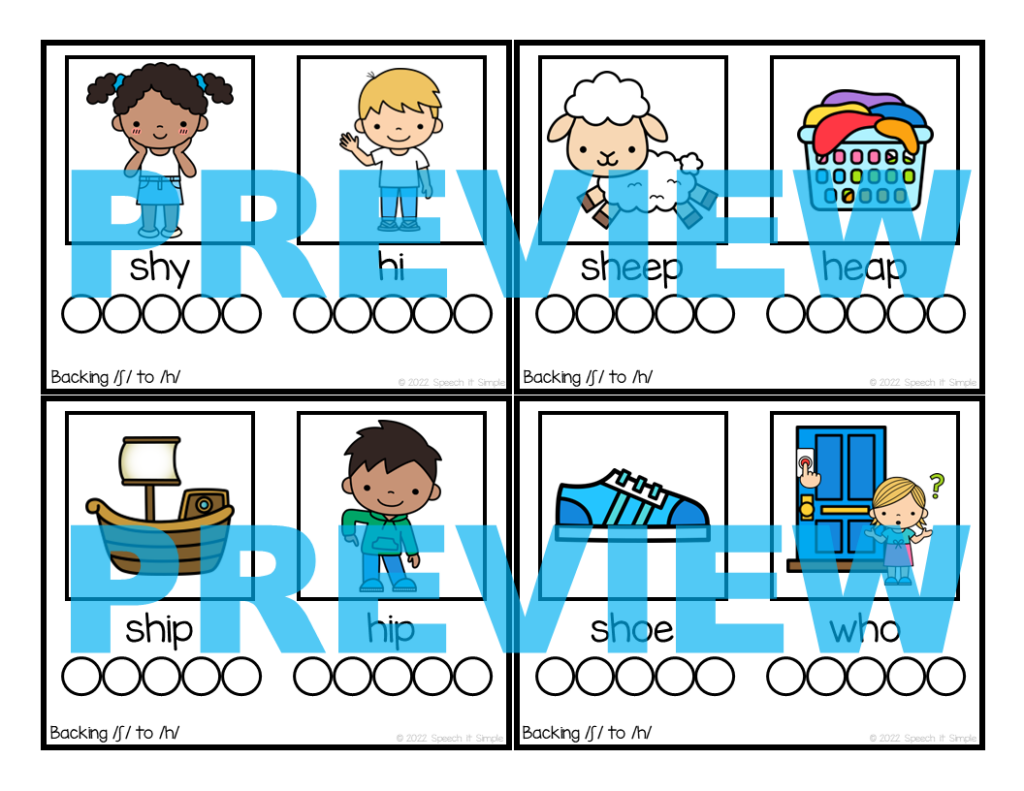 Minimal Pairs Task Cards - Backing - Phonology - Cycles - Speech ...