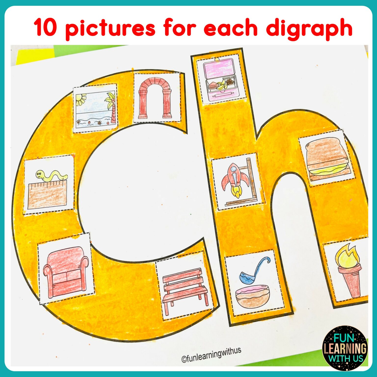 Ending Digraph Coloring Sheets | Kindergarten Literacy Center Activity ...