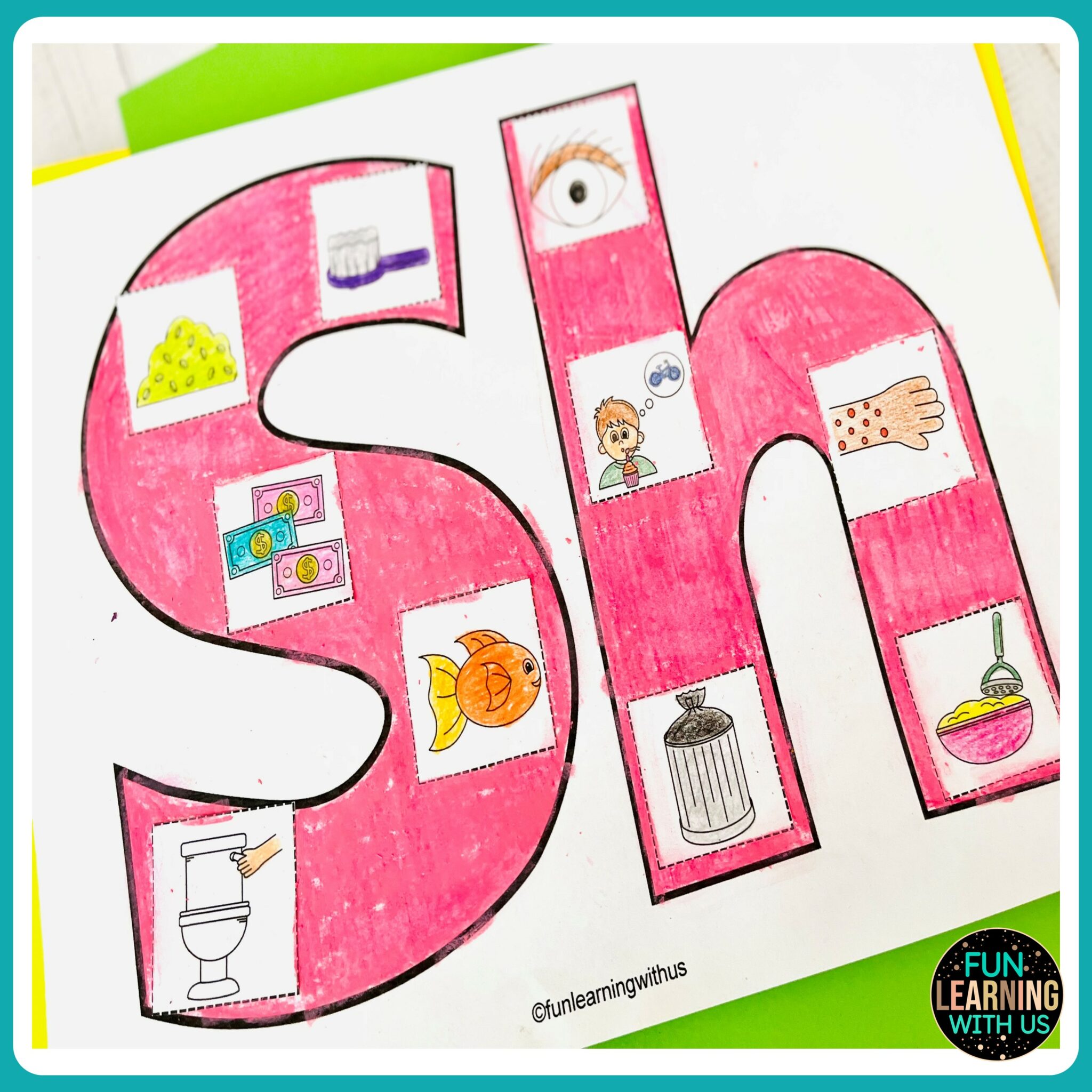Ending Digraph Coloring Sheets | Kindergarten Literacy Center Activity ...