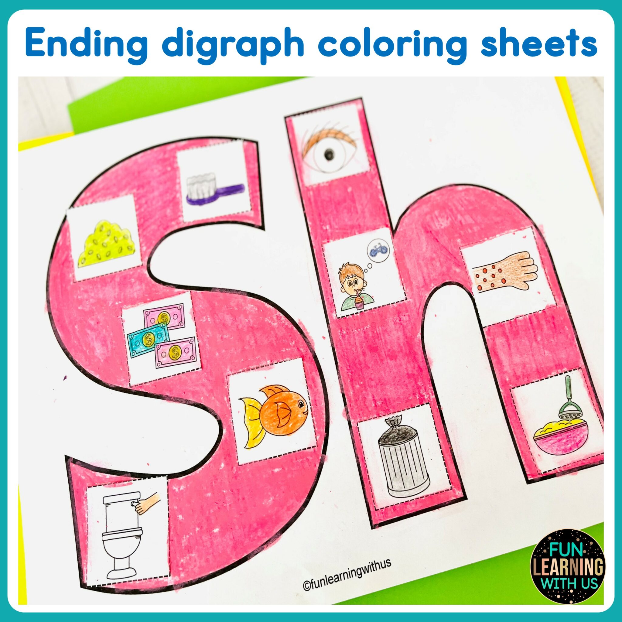 Beginning & Ending Digraph Coloring Sheets Bundle | Centers & Morning ...