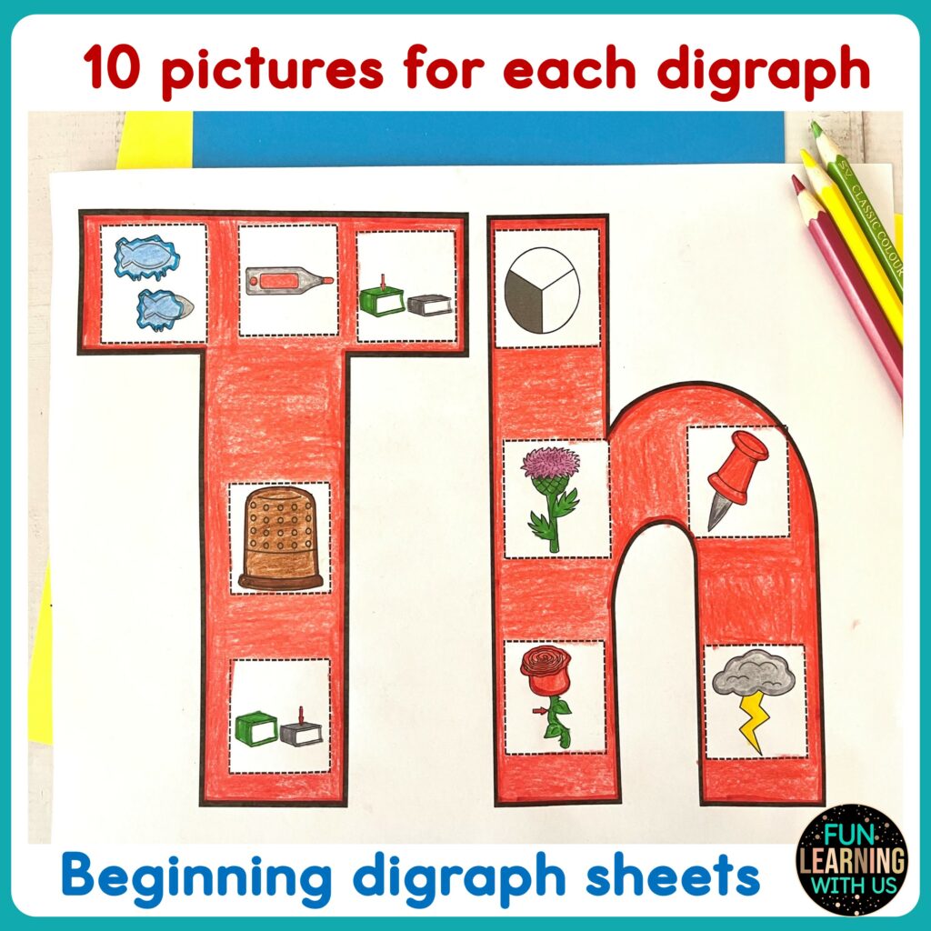 Beginning & Ending Digraph Coloring Sheets Bundle | Centers & Morning ...