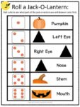 Free Halloween Kindergarten or 1st Grade Math Activity Roll a Jack o ...