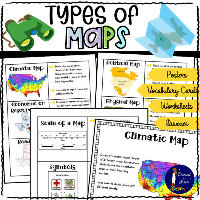 Types of Maps Worksheets - Made By Teachers