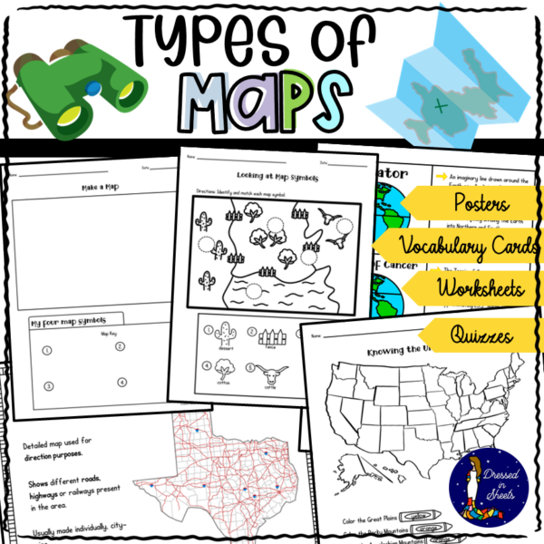 Types of Maps Worksheets - Made By Teachers