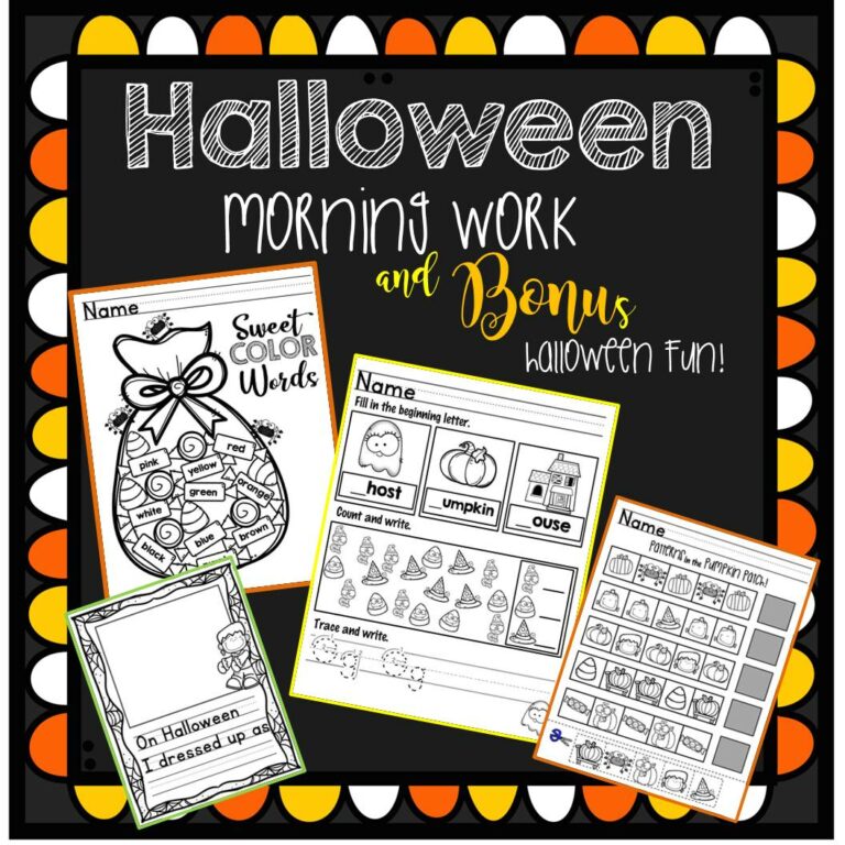 Halloween Morning Work - Made By Teachers