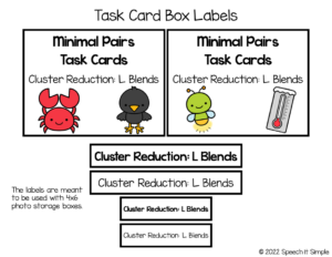 L Blends - Cluster Reduction - Minimal Pairs Task Cards - Phonology ...