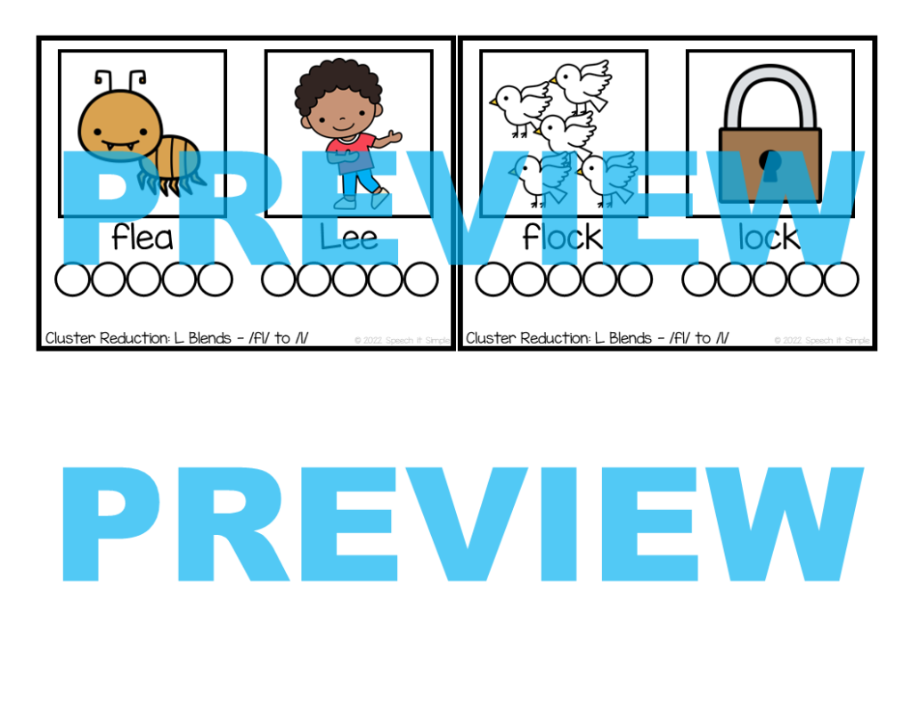 L Blends - Cluster Reduction - Minimal Pairs Task Cards - Phonology ...