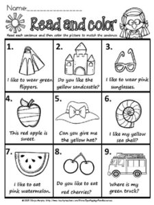 Lets Read and Color | Made By Teachers