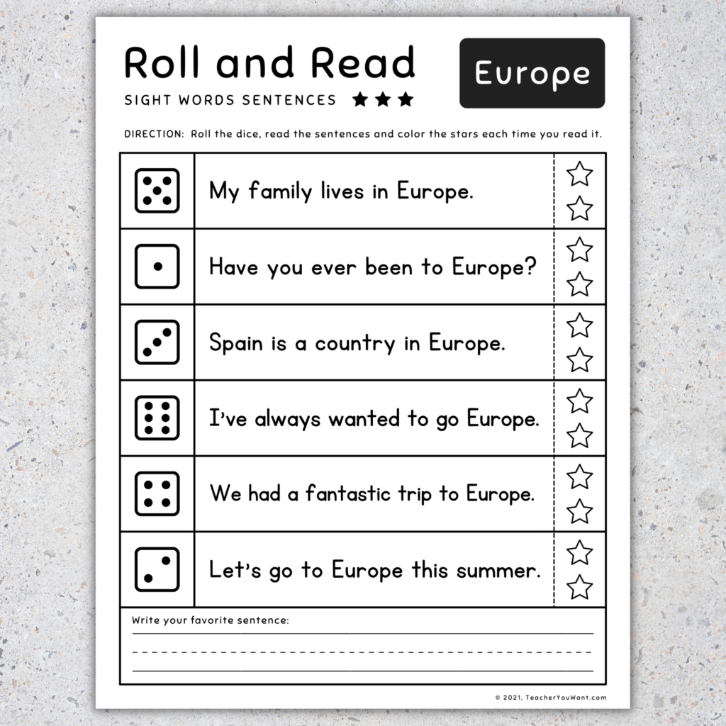 Fry Sight Word Bundle: 1-1000, High Frequency Words Worksheets, [SET 1 ...