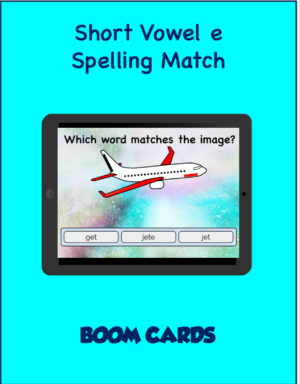 Short e Vowel Sound Boom Cards - Made By Teachers