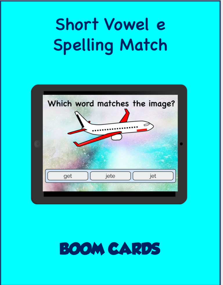 Short e Vowel Sound Boom Cards | Made By Teachers
