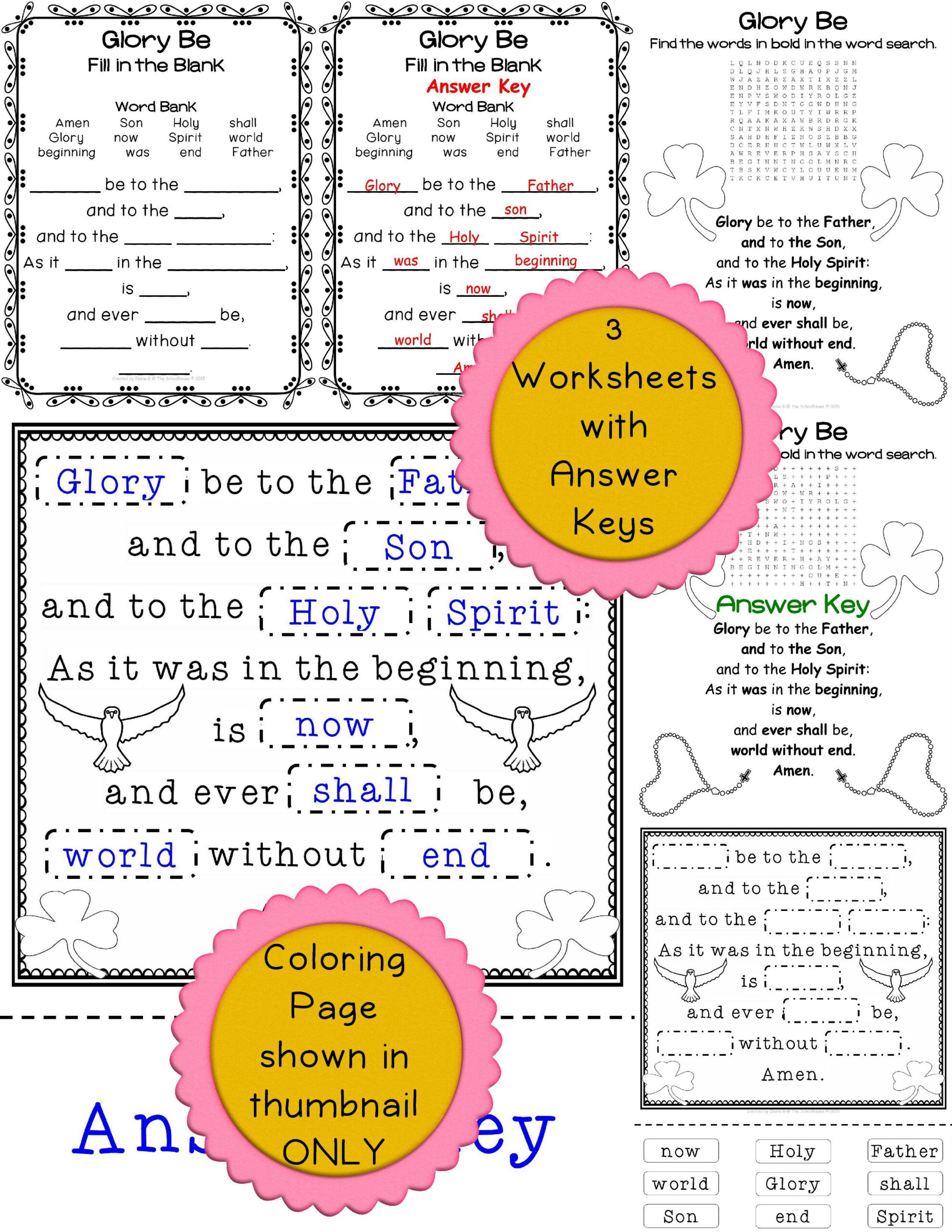 Glory Be Prayer Pack | Made By Teachers
