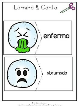 SPANISH VERSION - Emoji Emotions Feelings Puzzles - SEL | Made By Teachers