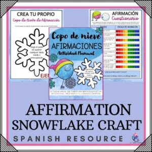 SPANISH VERSION | Growth Mindset Affirmations Winter Snowflake Craft ...