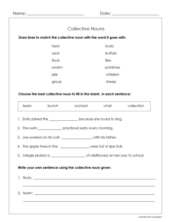 Collective Nouns - Recognizing and Using Them - Grades 2-3 | Made By ...