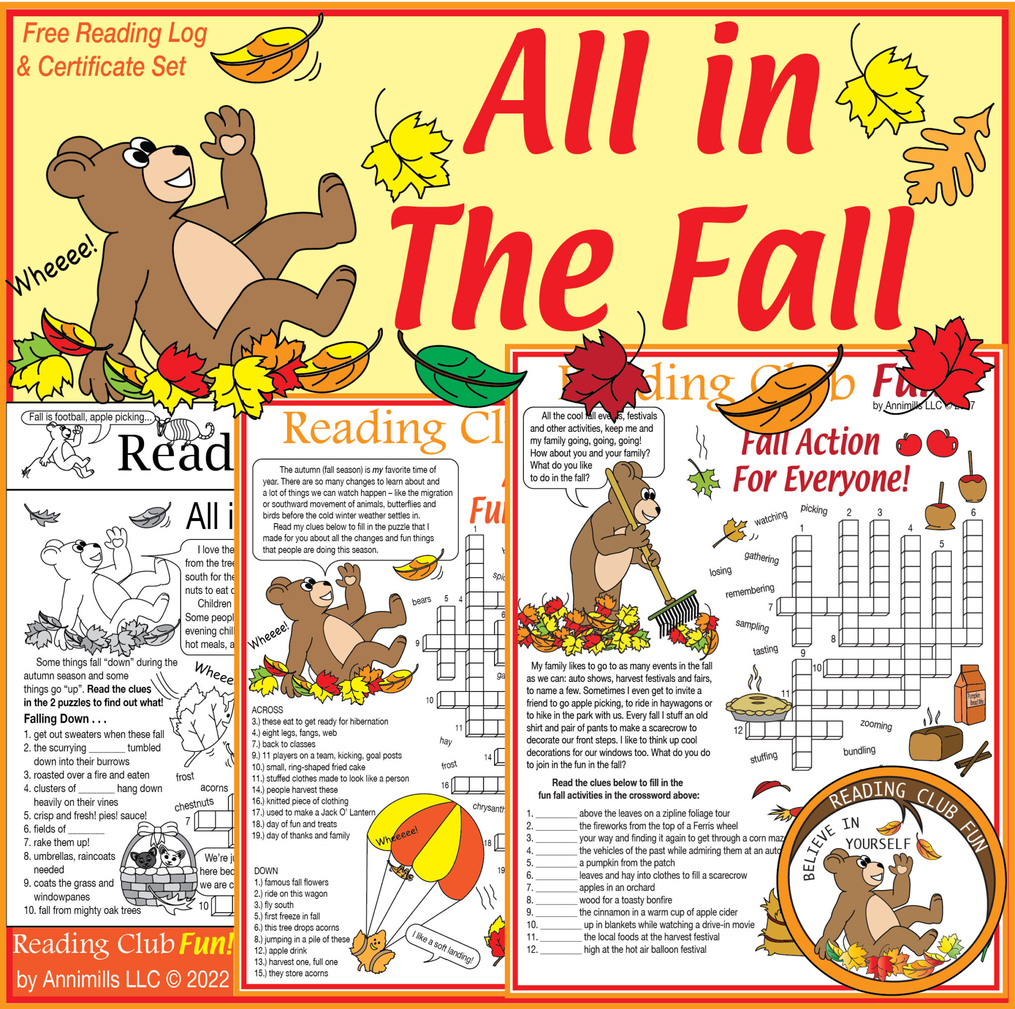 All in the Fall Puzzle Set – Autumn Crosswords, Word Searches and More ...